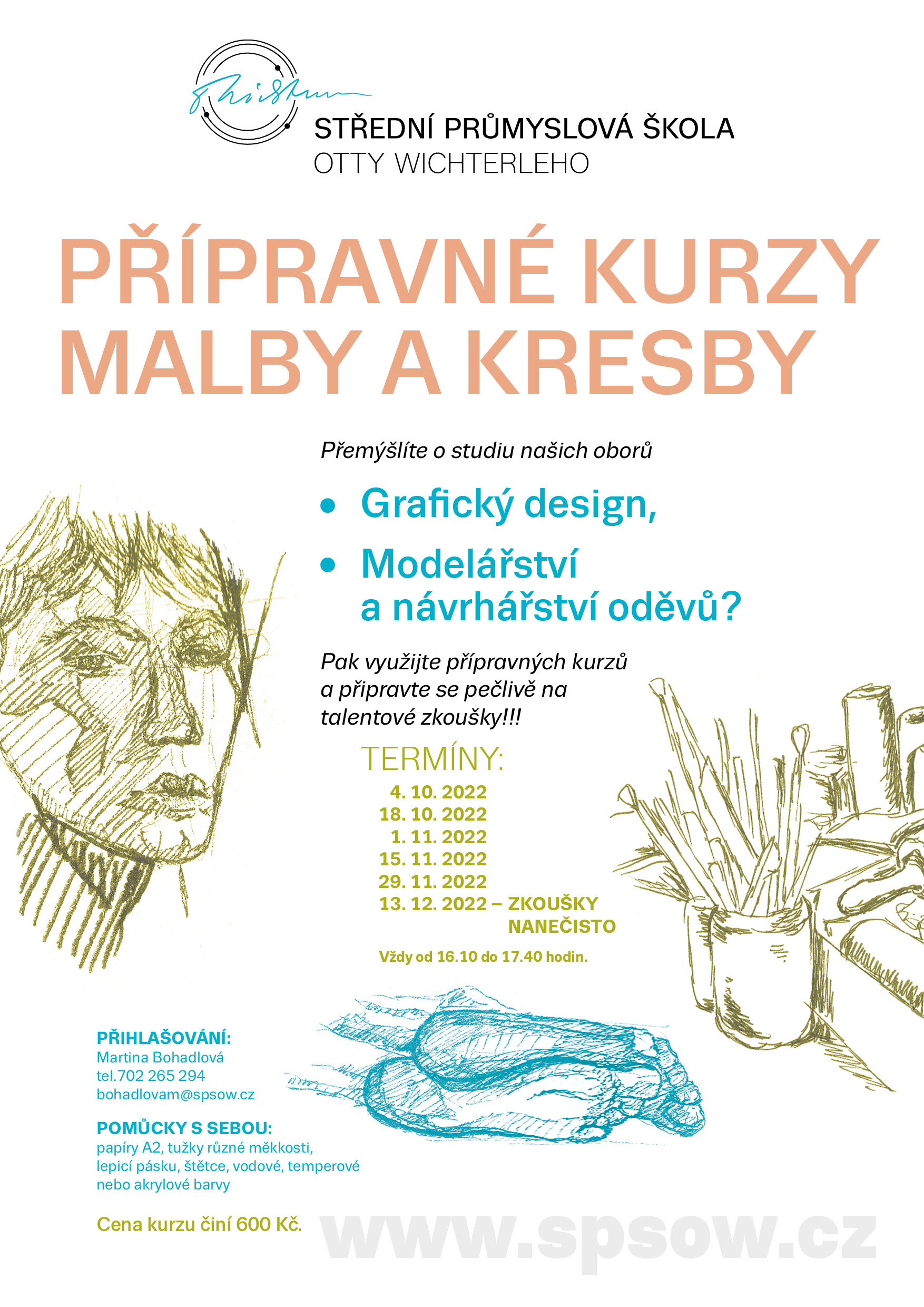 Přípravné kurzy malby a kresby - SPŠOW | Základní škola Žacléř